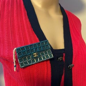 CHANEL | Jewelry | Chanel Cc Logo Purse Pin Brooch | Poshmark